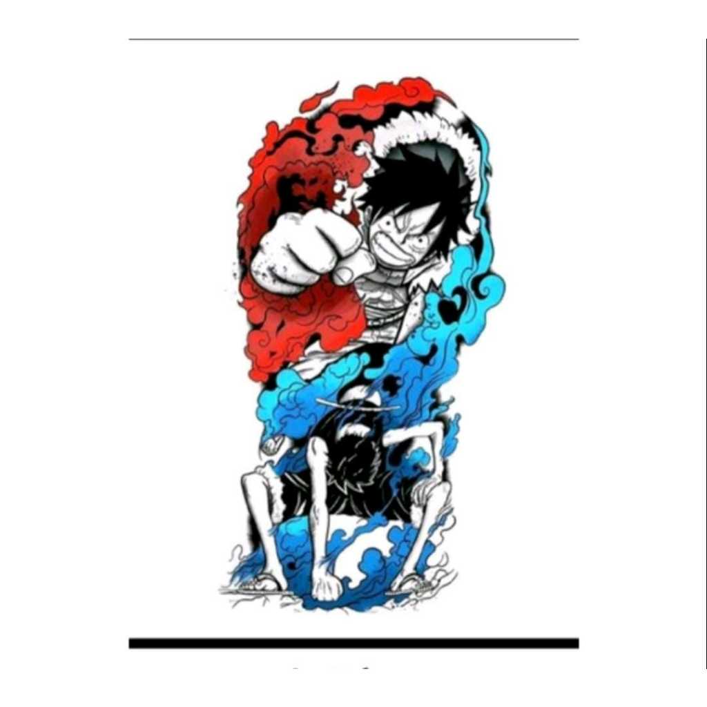 Luffy NARUTO KAKASHI ANIME Temporary Sticker free random Tattoo Sticker ...