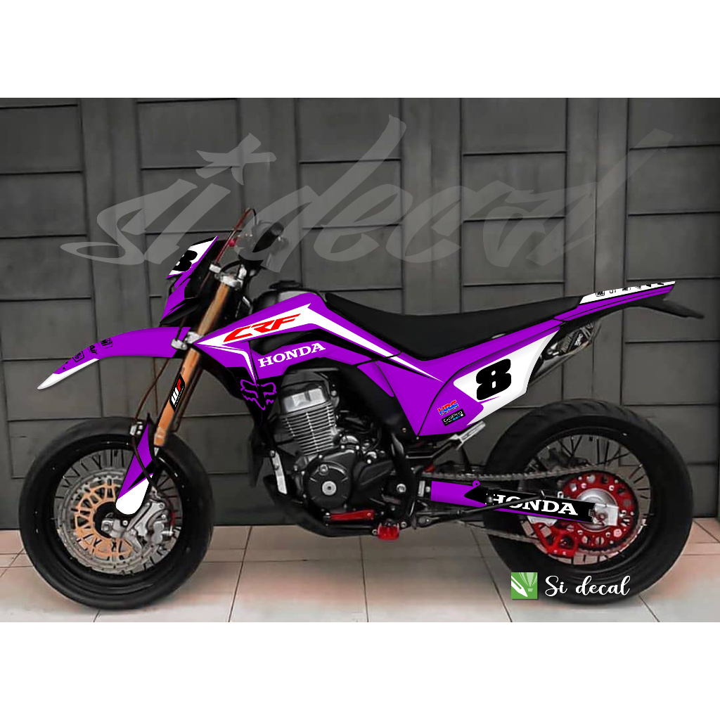 UNGU Custom decal crf 150L sticker, nice cool, new design, cool purple ...