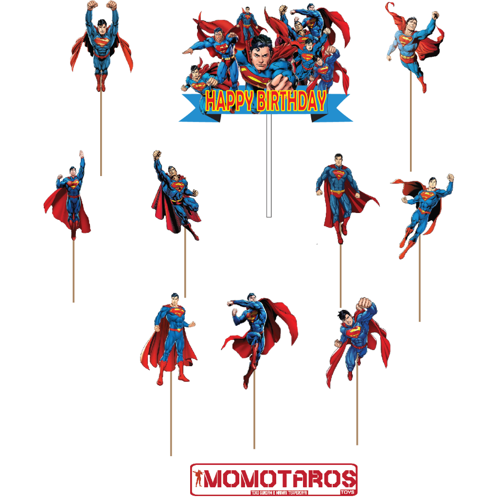 Superman solo NEW DC cake Topper contains 10 pcs | Shopee Philippines