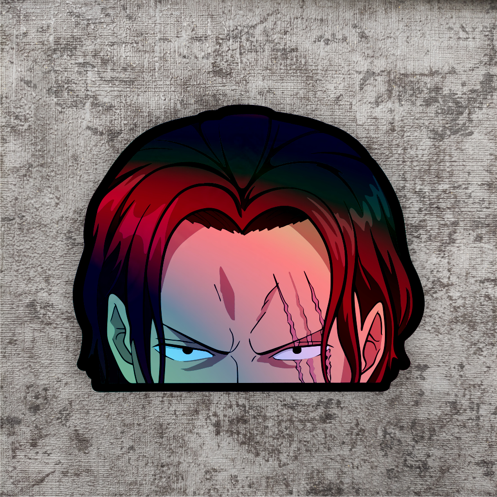 One piece shanks hologram anime Sticker | Shopee Philippines