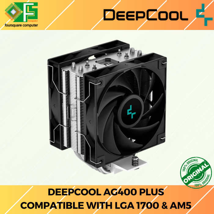 Cpu Cooler Deepcool AG400 Plus Dual Fan | Hsf CPU Air Cooler | Shopee ...