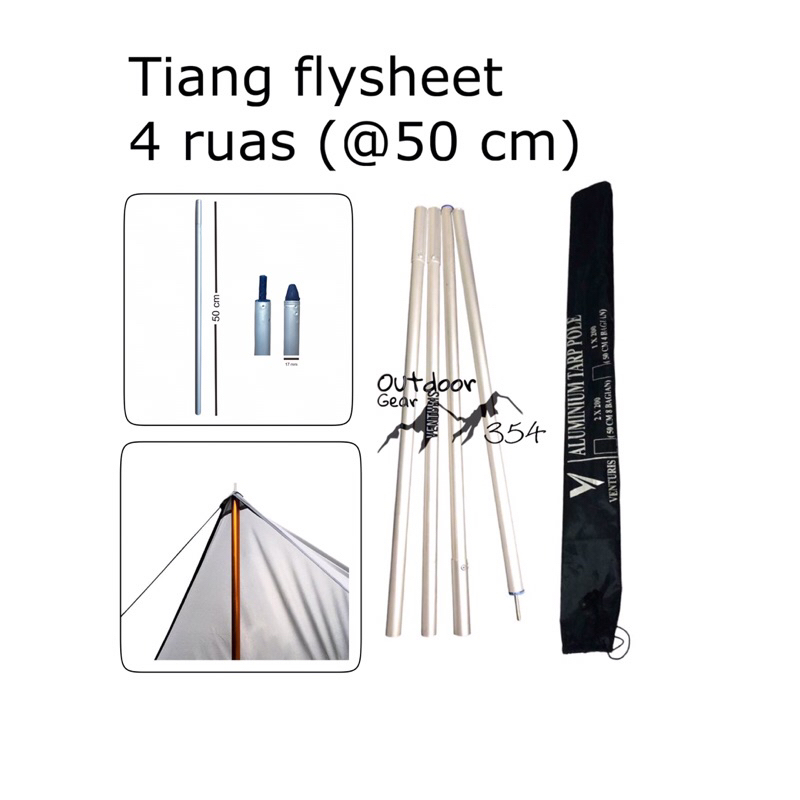 4-segment flysheet Pole 2m | Shopee Philippines