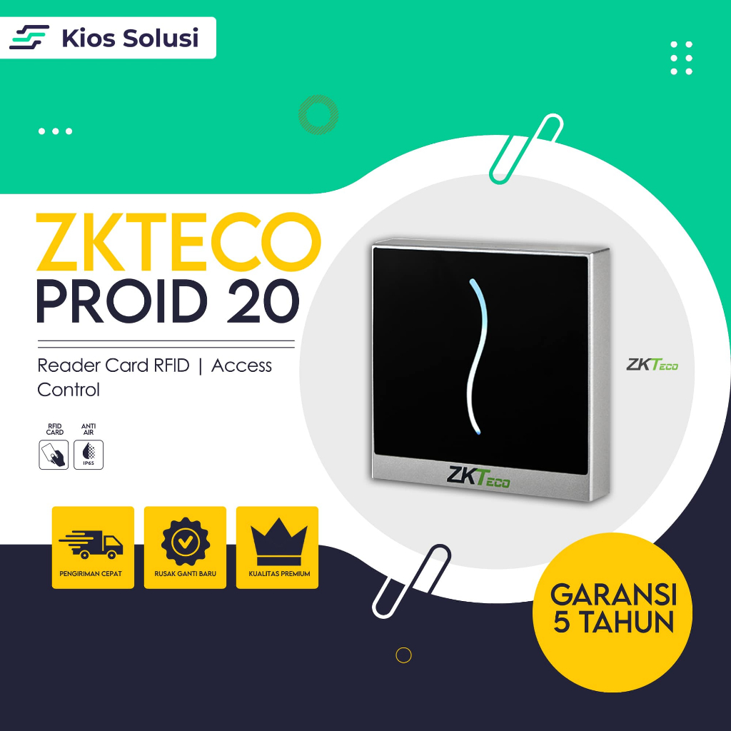 Zkteco PRO ID 20 Access Control RFID Card Reader Official Warranty ...
