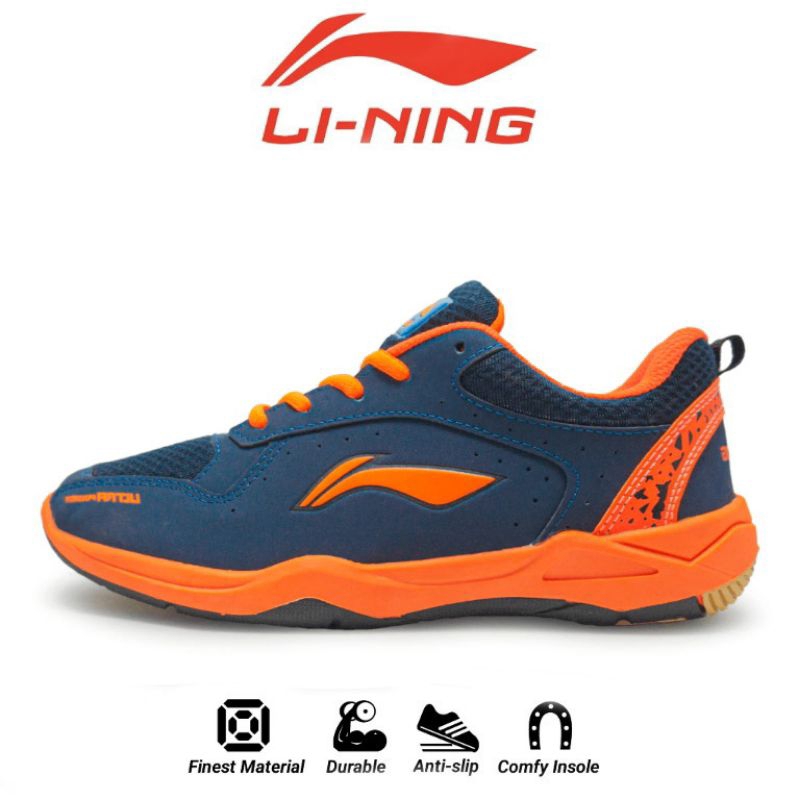Badminton Shoes LNG UP NAVY Color Combination ORANGE SIZE 39-43 FUTSAL ...