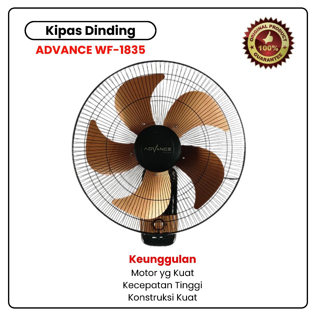 Tornado Wall Fan 18 inch Advance WF-1835 Iron Hanging Wall Fan ...