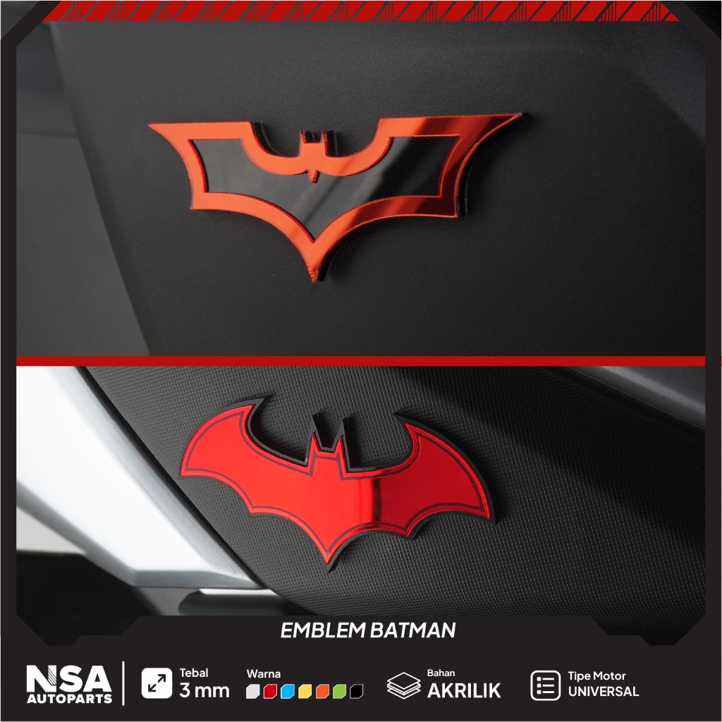 Batman EMBLEM/EMBLEM BETMEN Motorcycle EMBLEM 3D LOGO Embossed BATMAN ...