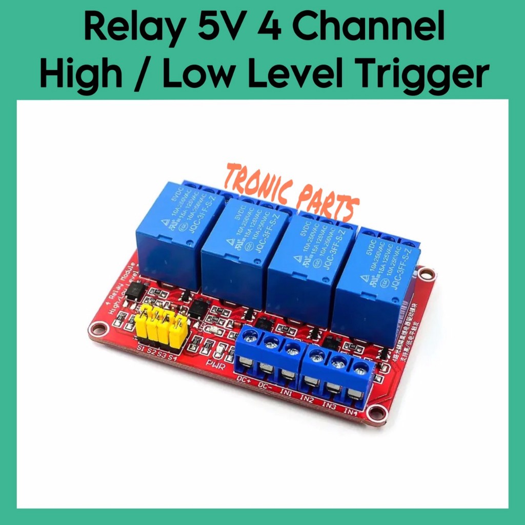 Relay 5V 4 Channel Module High / Low Level Trigger Opto Insulation 4CH ...