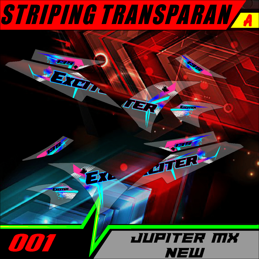 Jupiter MX EXCITER VARIATION STRIPING TRANSPARENT UV | Jupiter MX ...