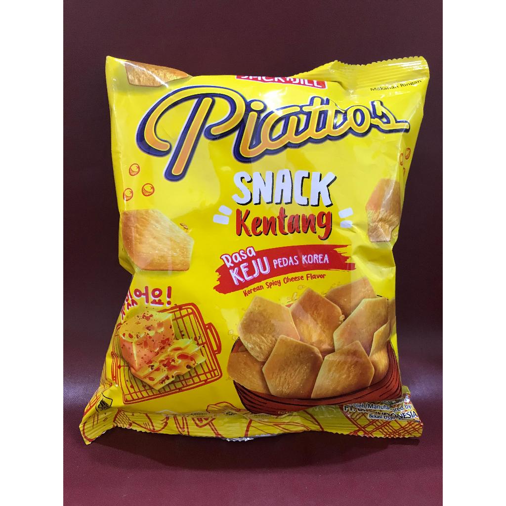 Piattos Korean Spicy Cheese Flavor Potato Snack 68g - Spicy Korean ...