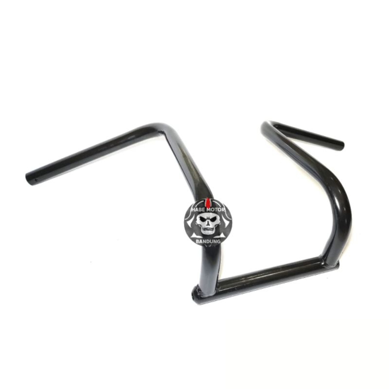 HITAM Black Monkey Handlebar Custom Japstyle Bratstyle Chopper Bobber ...