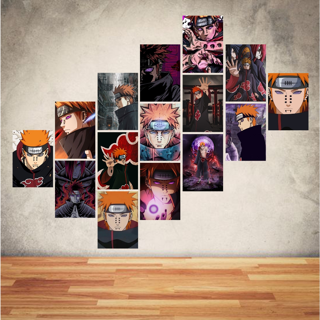 Contains 16 Pcs akatsuki pain Wall Posters Size A4 A5 A6 | Aesthetic ...