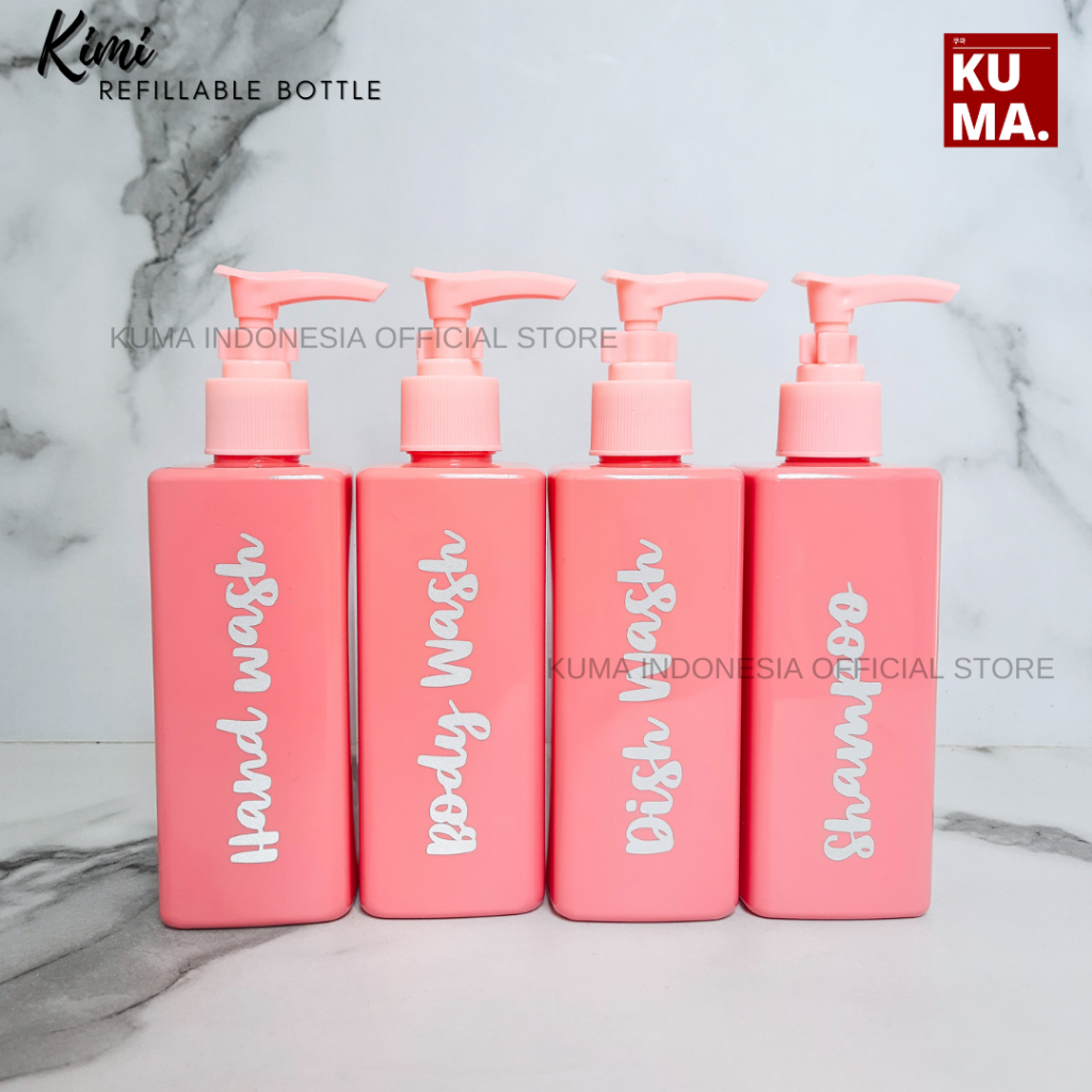 Kuma Kimi Soap Bottle Refill Pink 250ml Aesthetic Box Aesthetic Travel ...