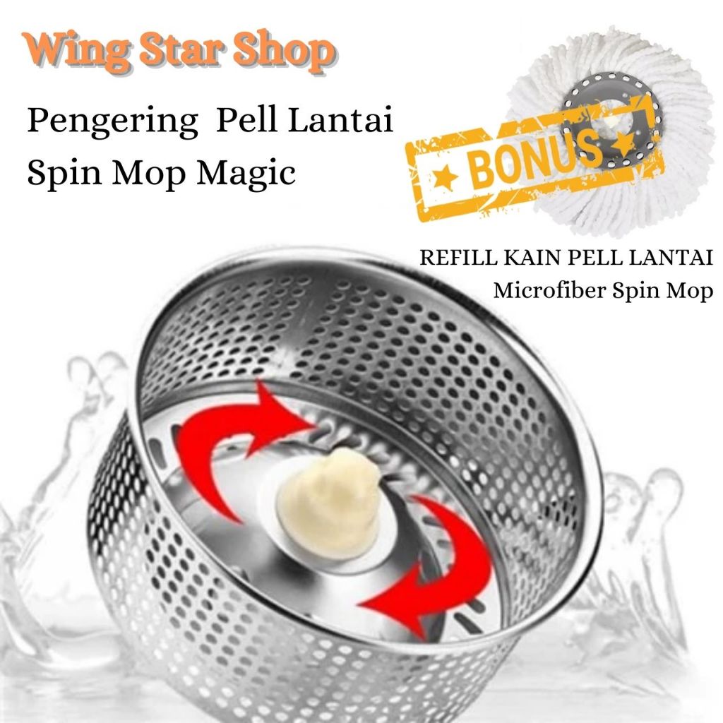 Magic Mop Refill Dryer Plastic Stainless Refill Spin Mop Dryer ...
