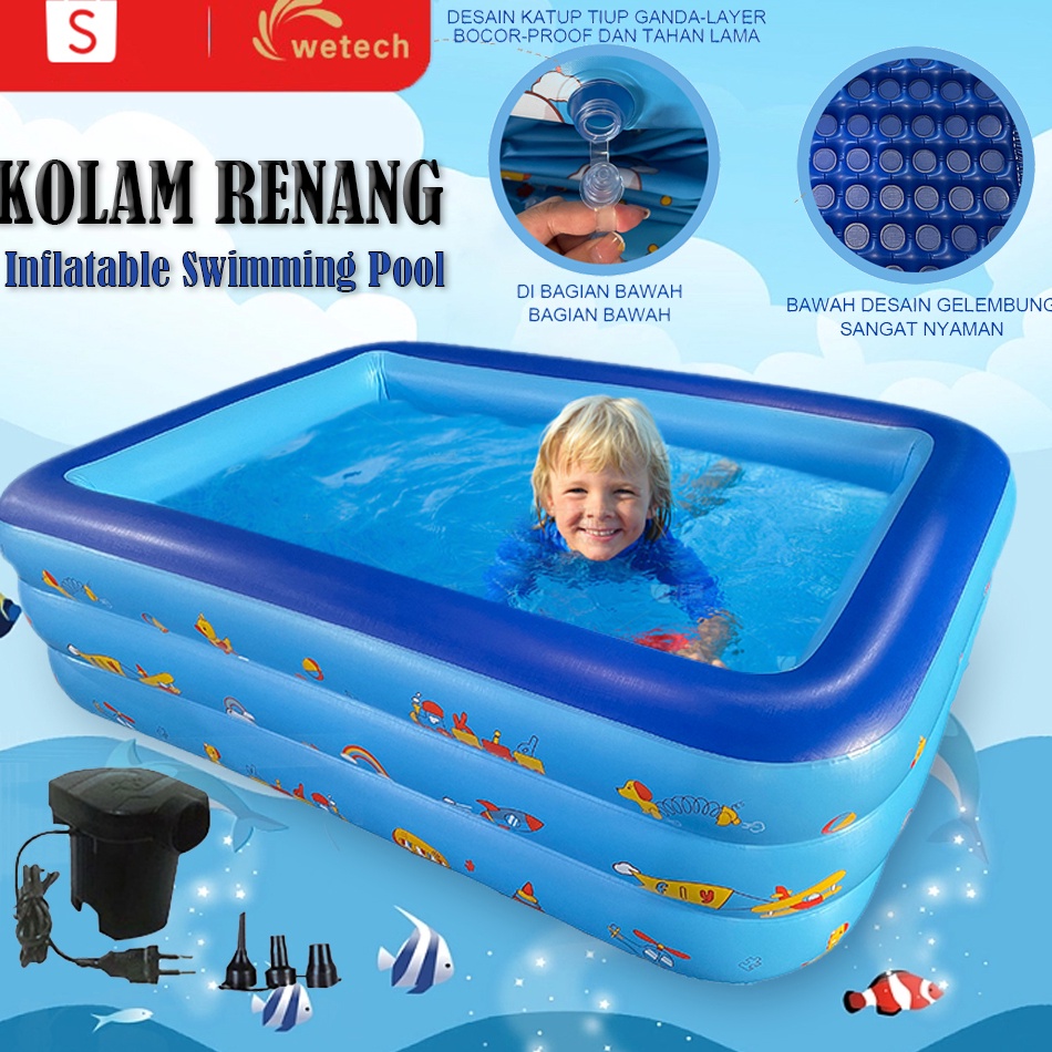 (Best) Wetech Jumbo PVC 3ring Children's Swimming Pool/Portable ...