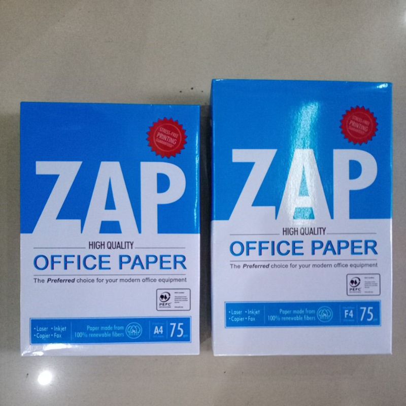 PUTIH Hvs ZAP A4/F4 Plain White Photocopy Paper 75gram (T0119/T010 ...