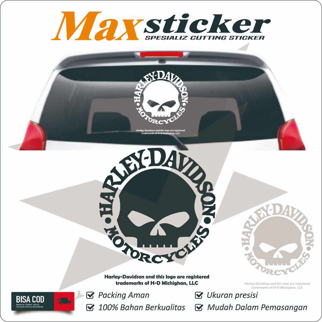 Harley Davidson car rear window Sticker | Shopee Philippines