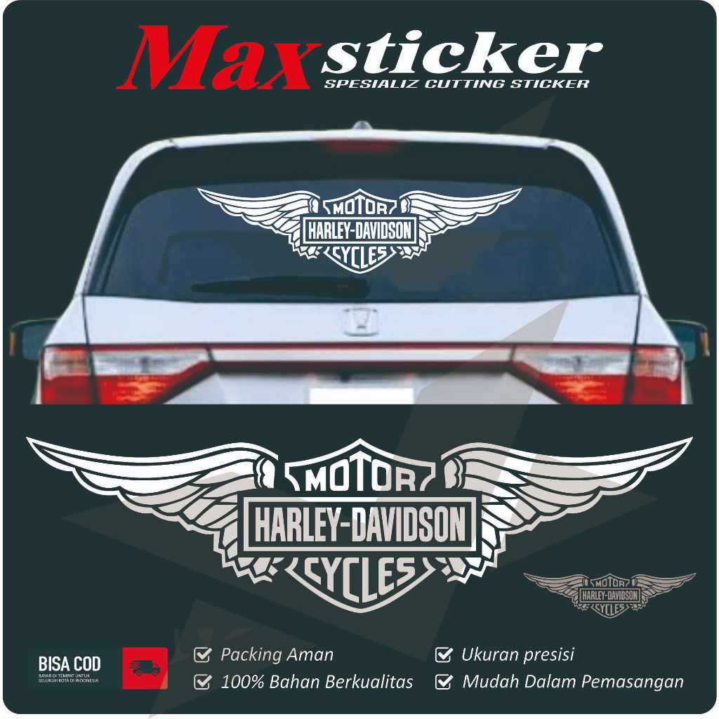 Harley Davidson wing sticker for car rear window | Shopee Philippines
