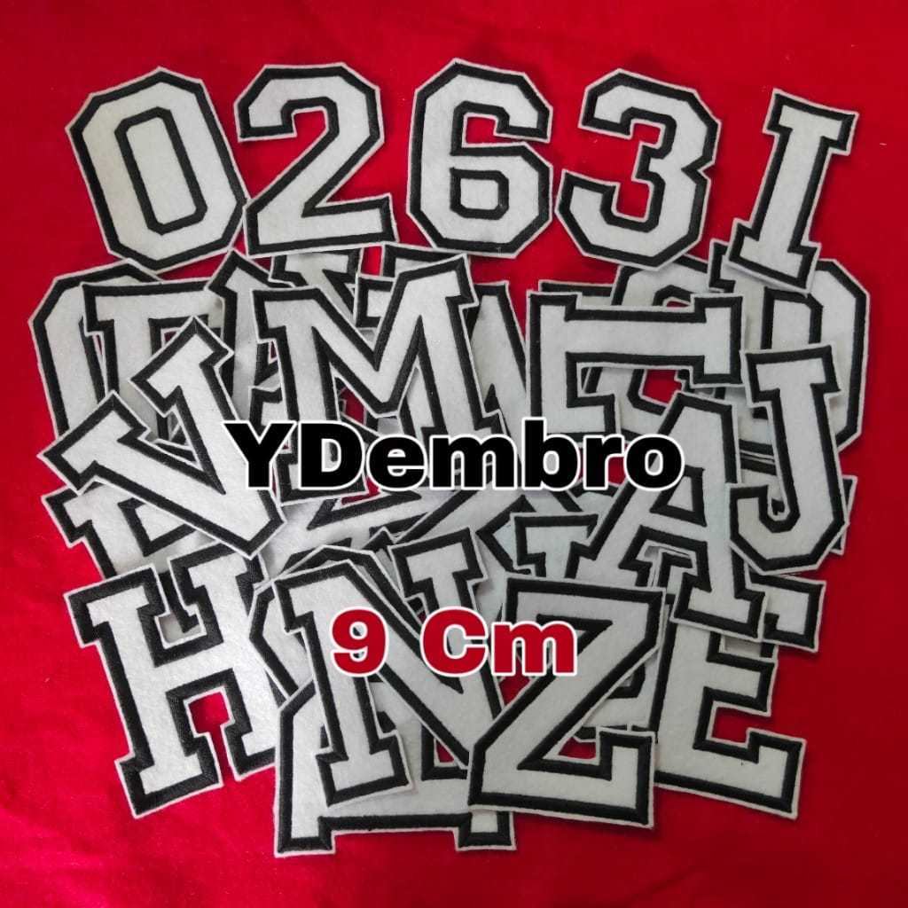 White Letter and Number Embroidery Patch Iron On Patch Embroidery ...