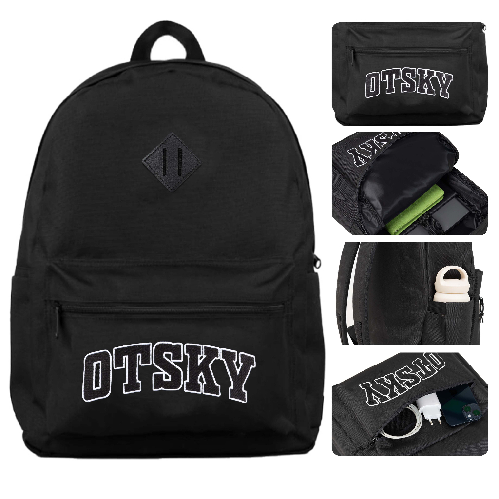 Otsky Premium Embroidery Basic Font Backpack Bag for Men & Women 2(B ...