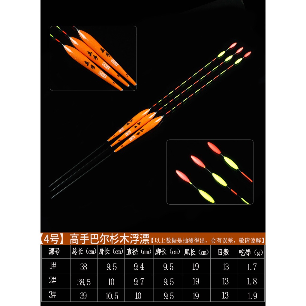 MERAH Nanofish Anti-Storm Carp Fishing Buoy Red Balsha Wood Length 40 ...