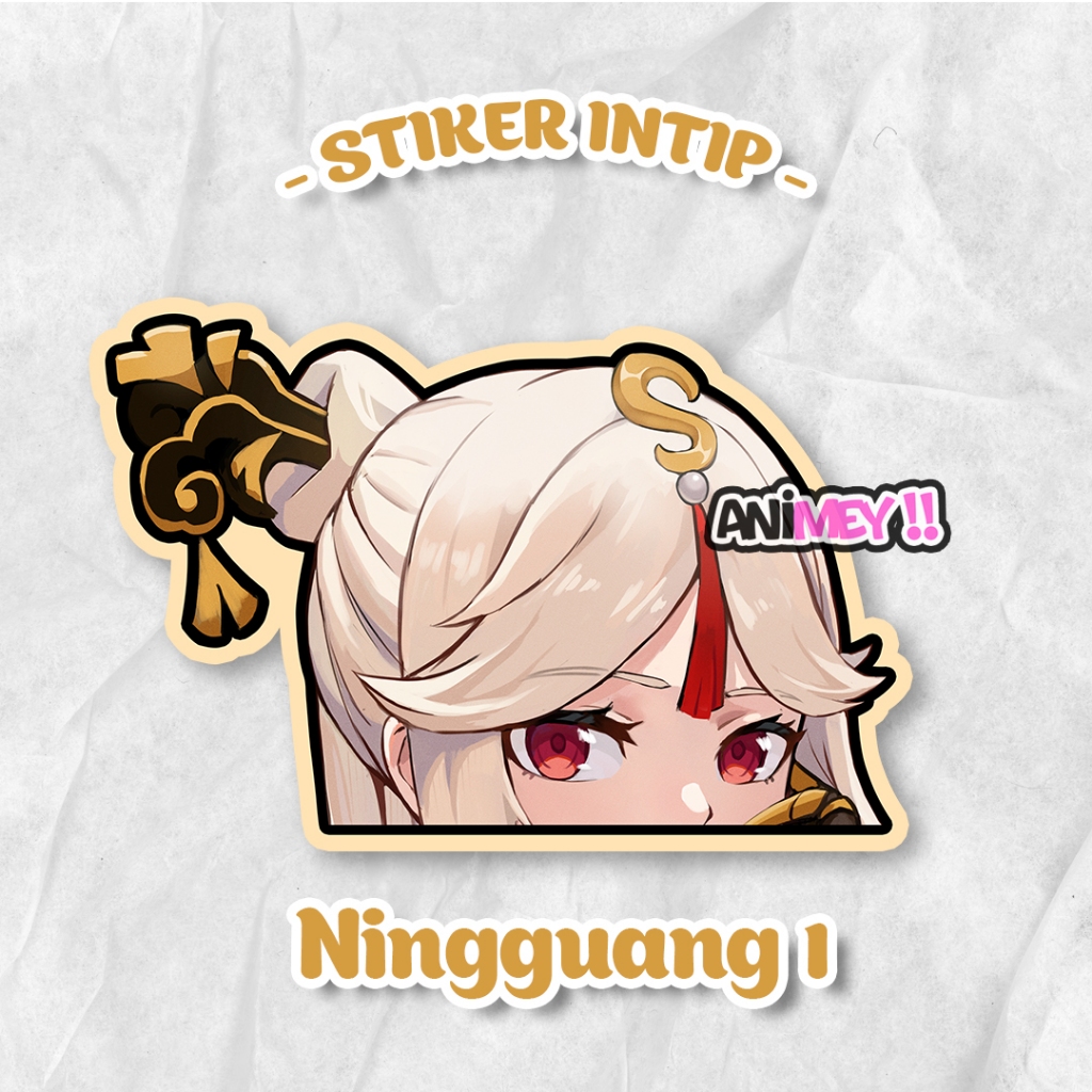 Ningguang Genshin Impact Peek Sticker / Waterproof Anime Sticker ...