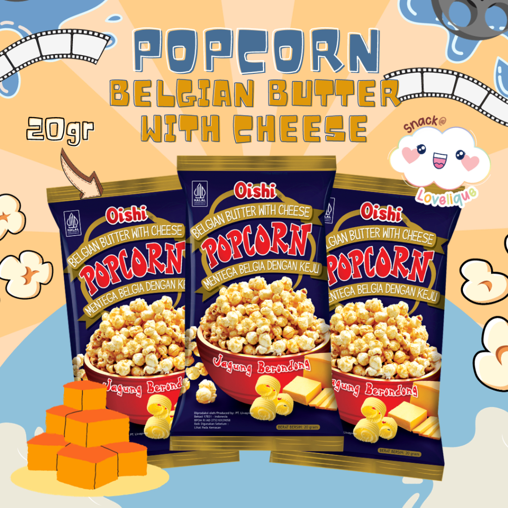 Oishi Popcorn 20g All - Variant (Chocolate/Caramel/Belgian Butter ...