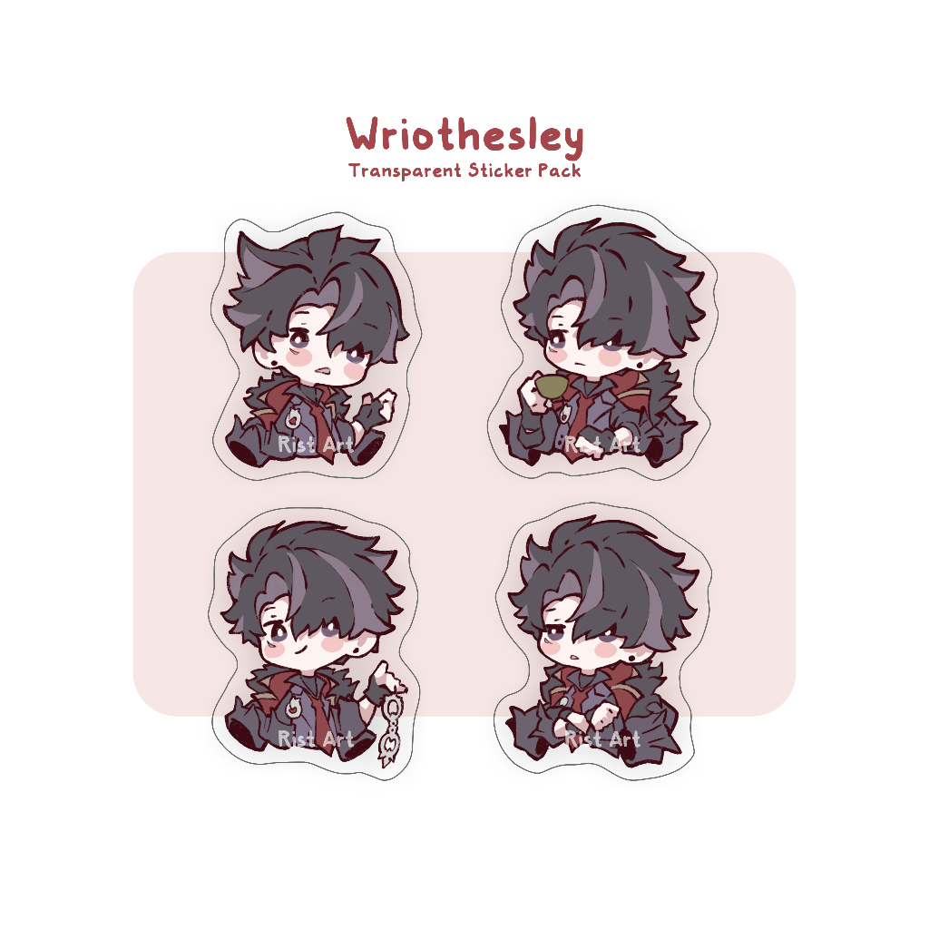 Genshin Impact Transparent Sticker Pack -Wriothesley- Journaling ...
