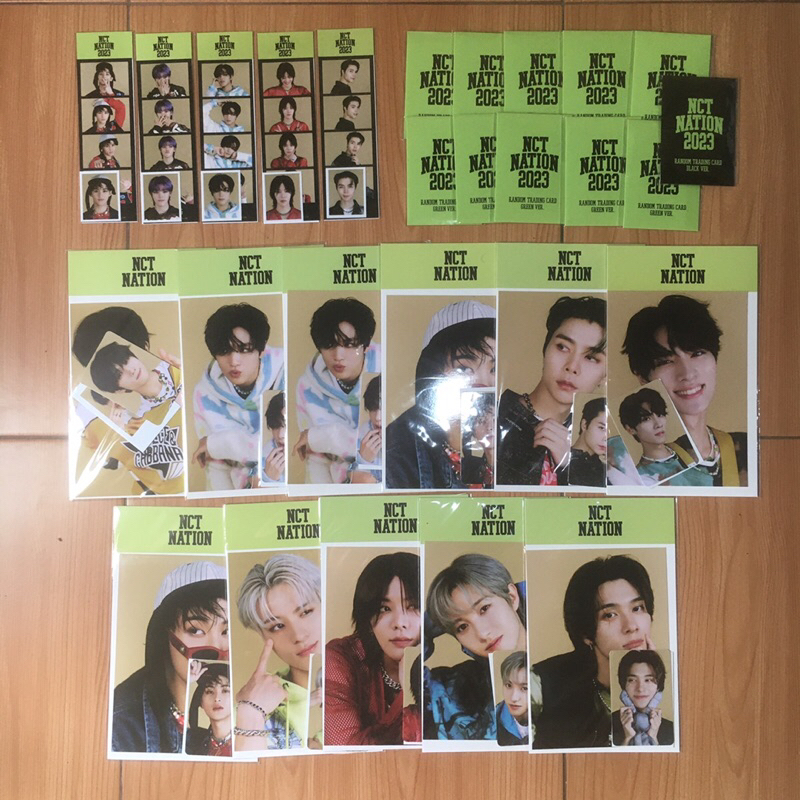 Nct NATION 2023 photo set tc trading card green ver sealed lucky draw ...