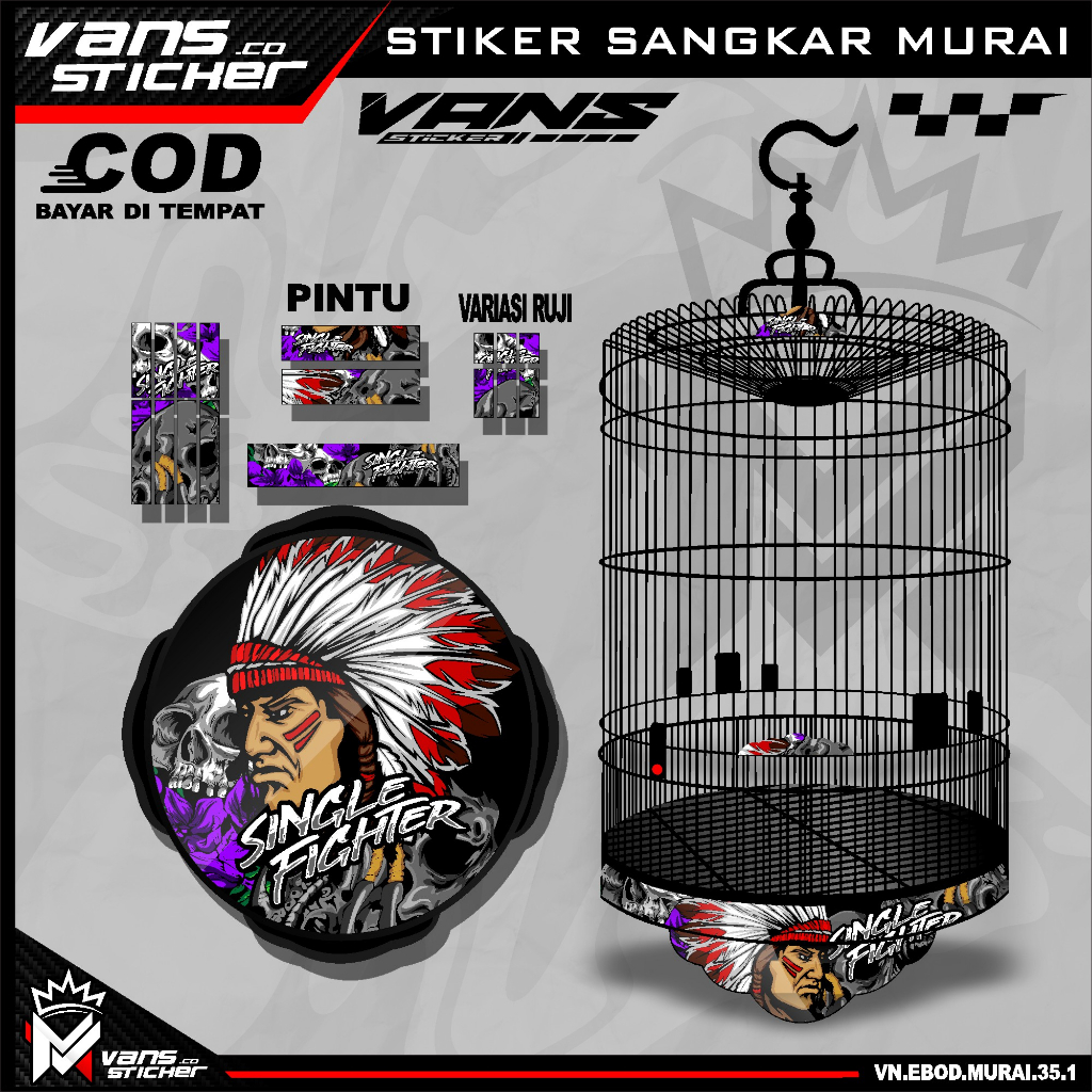 Magpie Cage Decal Sticker Number 1,2,3 Magpie Cage Sticker, Magpie Cage ...