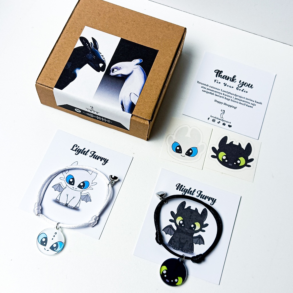 Nigth Fury & Light Furry Toothless Magnetic Couple Bracelet How to ...
