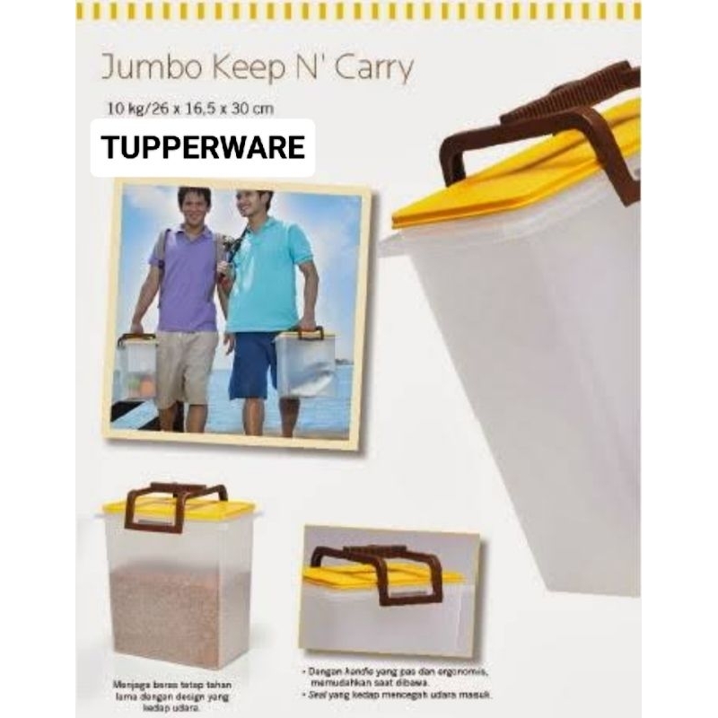 Tupperware Jumbo Keep N Carry 10 kg / Large capacity food container ...