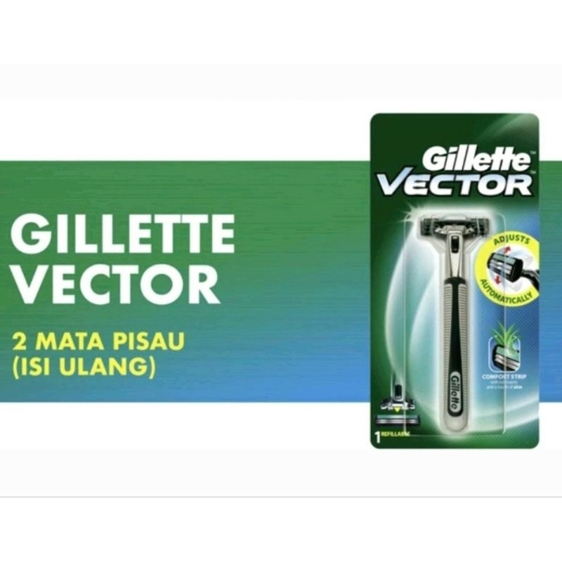 Gillette VECTOR Razor_GILLETTE VECTOR 2 Blades REFIL contains 4 pcs (Co ...