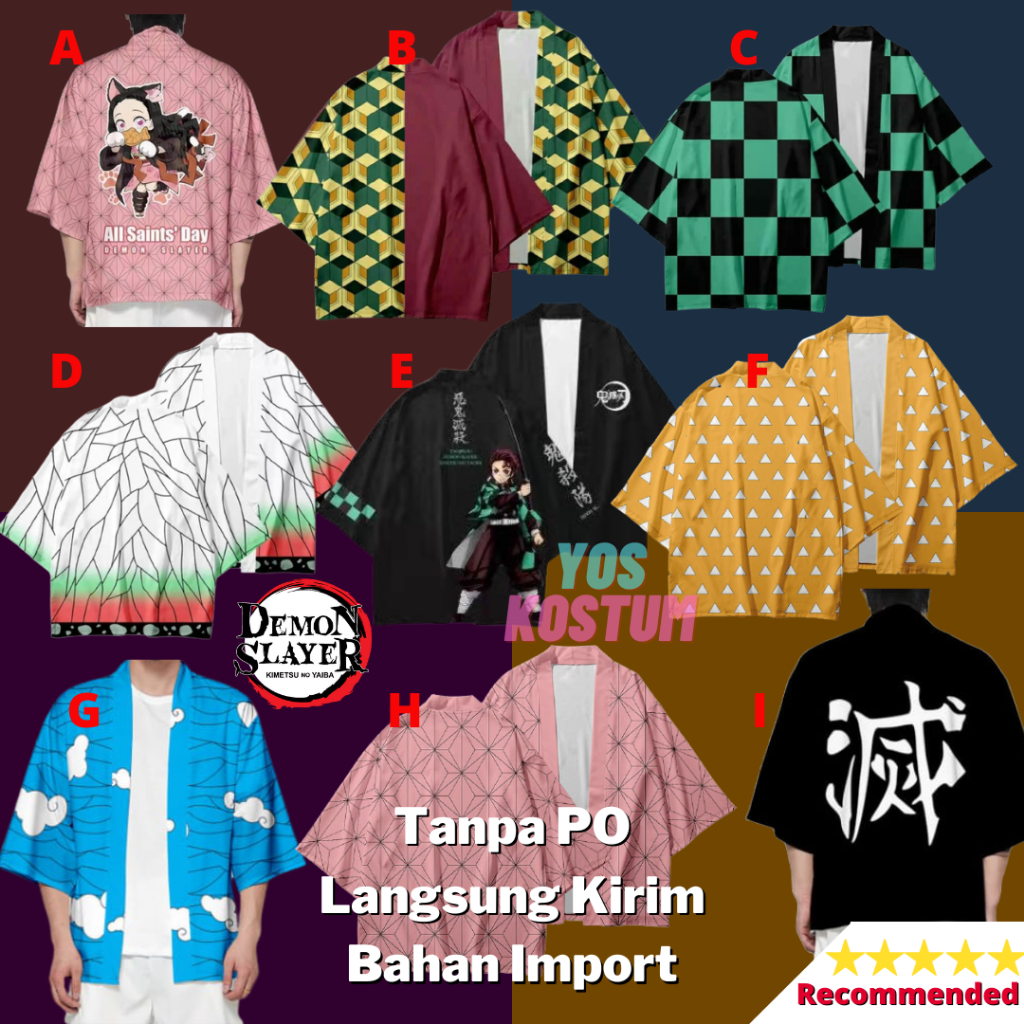 Kimono Anime Demon Slayer Robe Imported Clothes for Boys and Girls ...