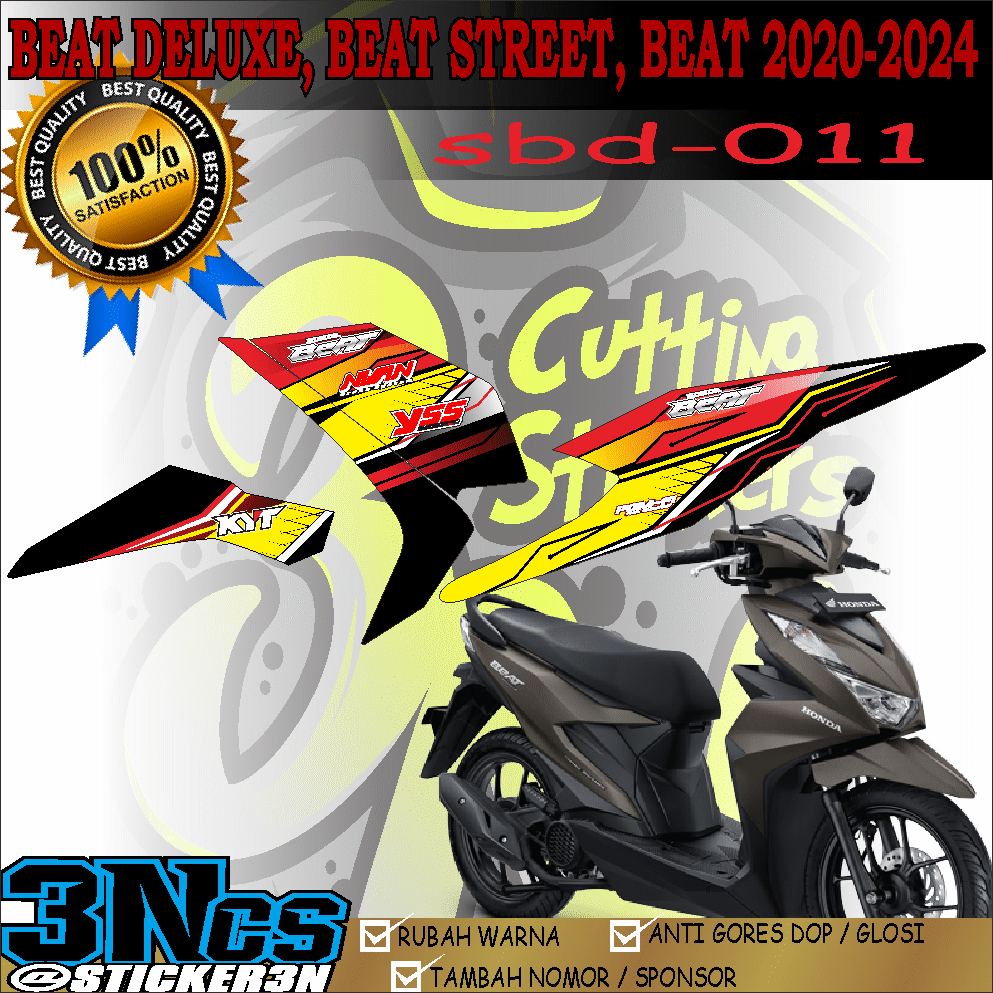 Stripping honda beat deluxe, sticker honda beat 2020-2024, sticker ...