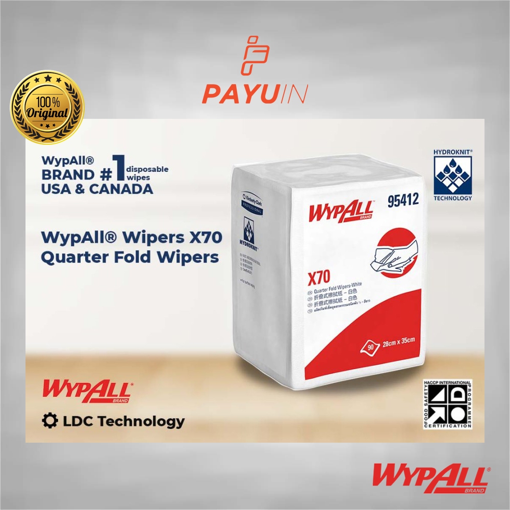 WYPALL X70 manufactured rags, 1⁄4 fold - Tissue Replacement for Majun ...