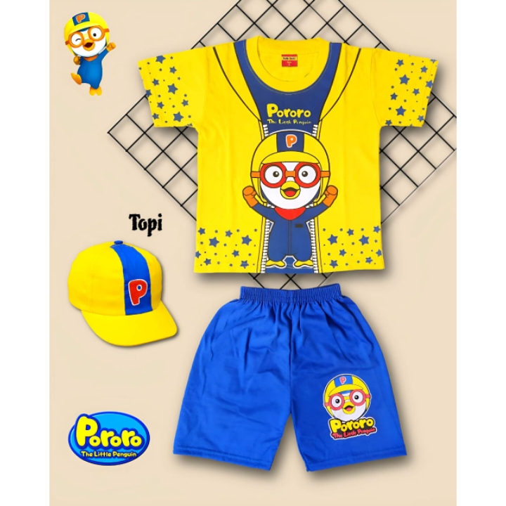 Pororo Star Character Children's Suit With Hat | Shopee Philippines
