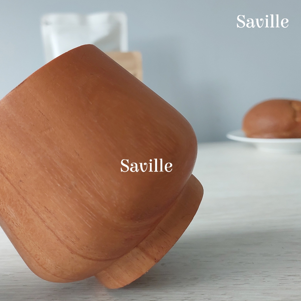 Mahogany Wood Cup 7cm High with Heat-Resistant Base | Wooden Cup ...