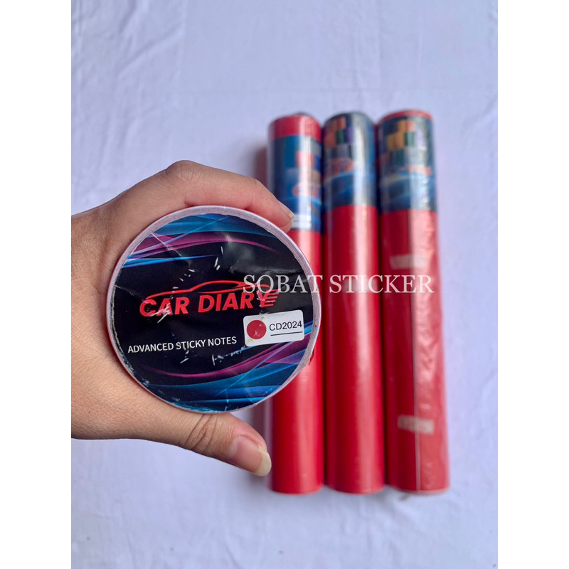 MERAH Doff RED CAR DIARY SCOTLET STICKER PER ROLL | Shopee Philippines