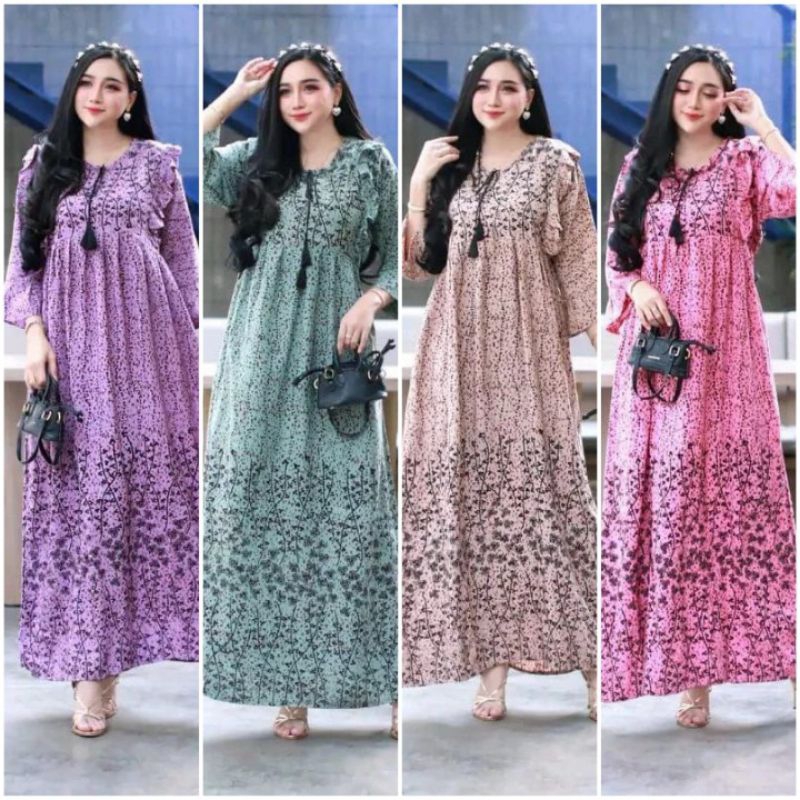 Busui's contemporary women's Gamis, latest Model, chest strap, Premium ...