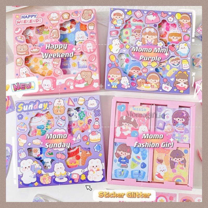 1 Box of Momo Stickers contains 100 Sheets of New Bling Stickers ...