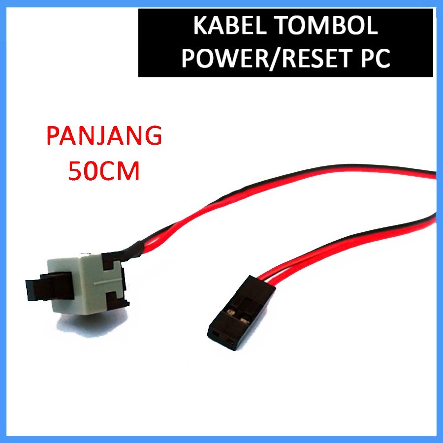 TOMBOL Power Button Cable or PC Computer Front Panel Switch Reset ...