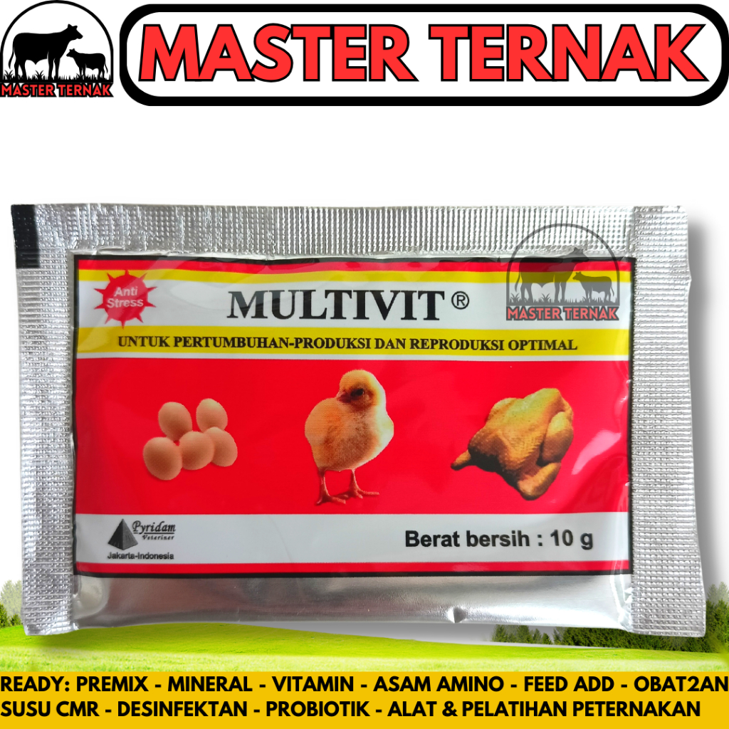 Multivit PACKAGING 10 GRAM - Complete Multivitamin for laying hens ...