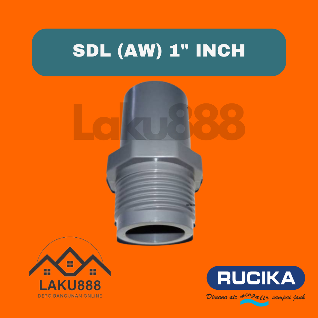 Rucika 1" inch PVC External Thread Socket (SDL) | Shopee Philippines