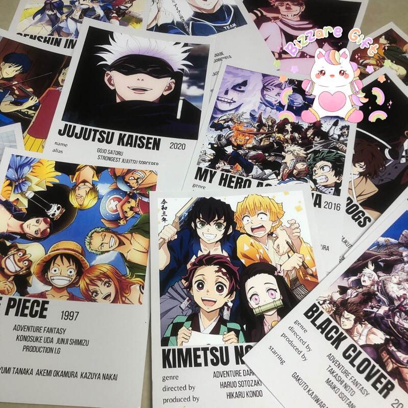 CONTENTS 3 SHEETS 9.5x13.5 cm Anime Mini Poster/Wall Decor/Polaroid ...