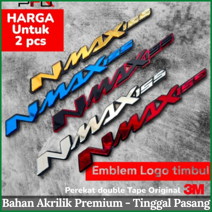 Embossed 3D Nmax Logo Emblem Premium Acrylic Material Nmax Old New ...