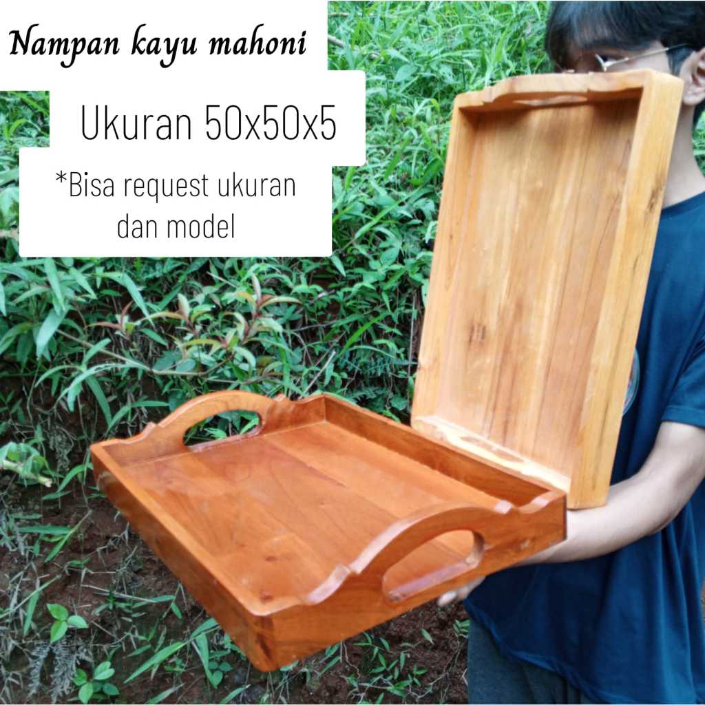 Large wooden tray 50x50x5 ready-to-eat aesthetic tray wooden tray ...