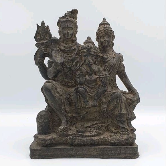 Siwa Family God Shiva Family Statue Vintage Color Resin Material ...