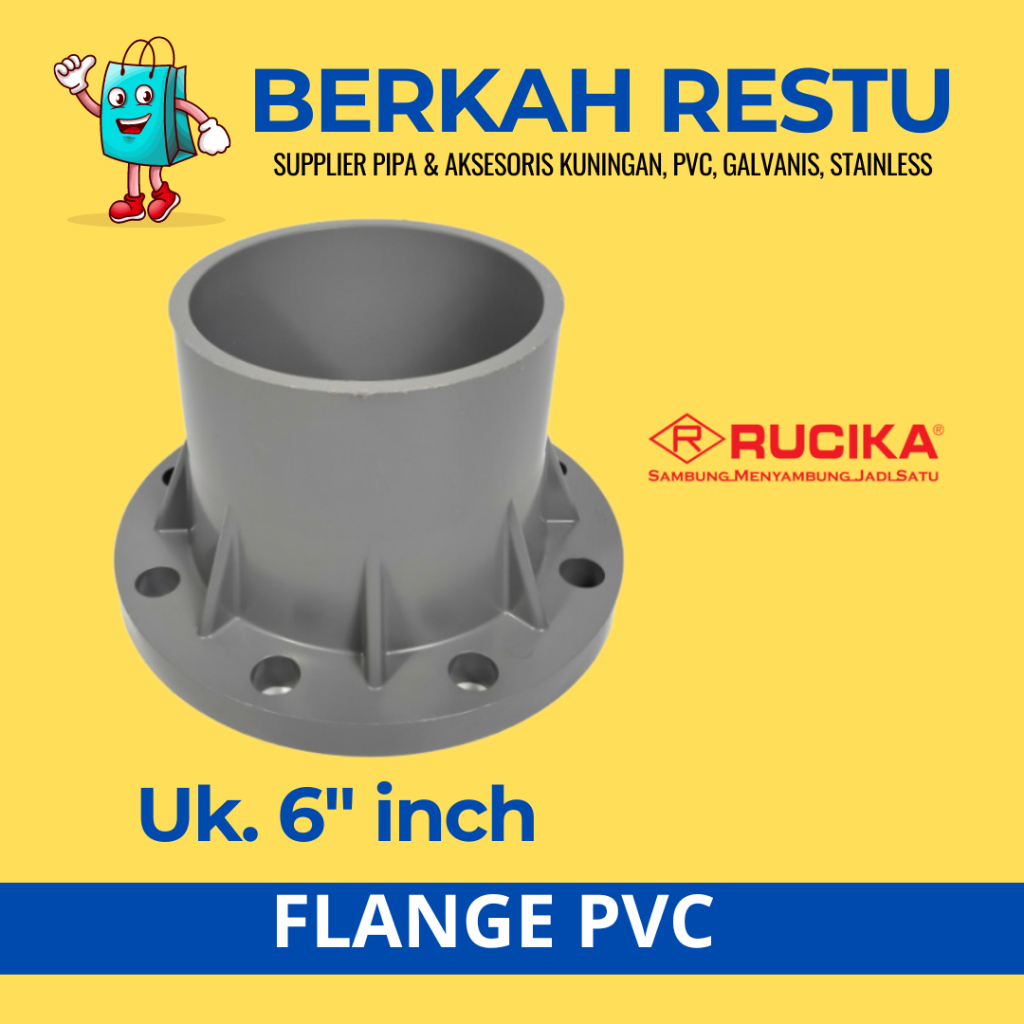 Flange/flange Socket PVC 6" Inch Rucika AW Brand | Shopee Philippines