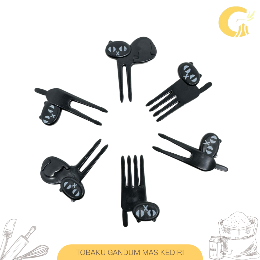 HITAM Black Cat Bento Stick // Bento Topper (6pcs) | Shopee Philippines