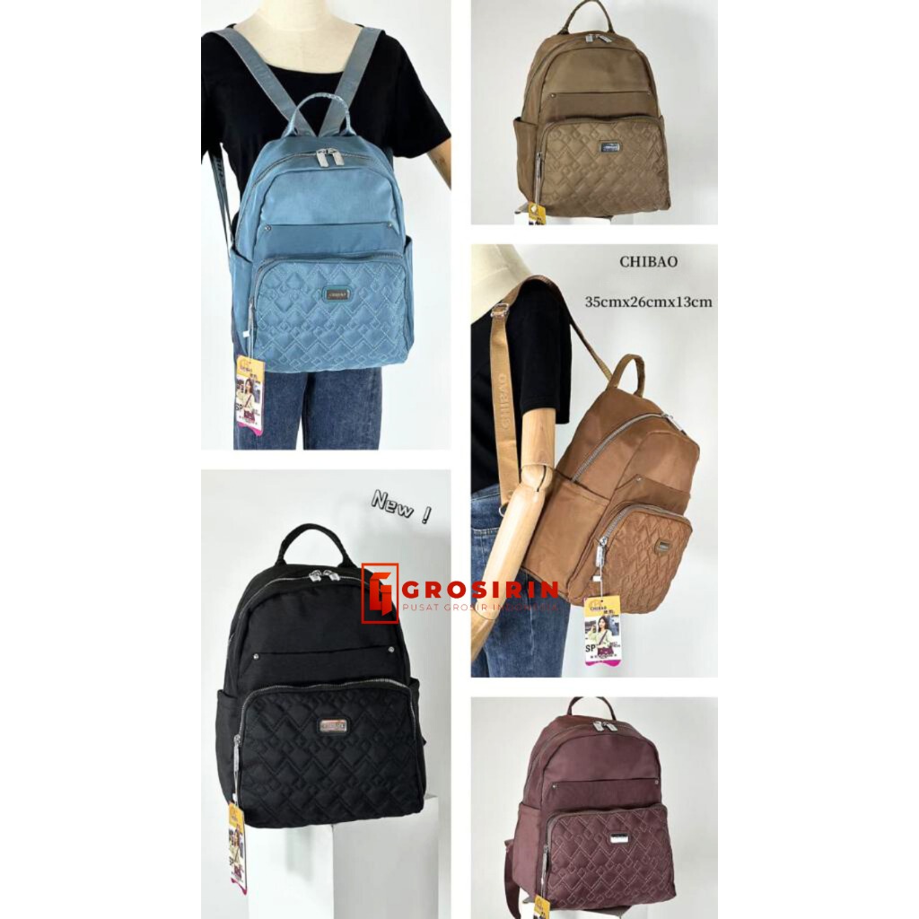 Wholesale Official Chibao Backpack Women's Work College Bag | Shopee ...